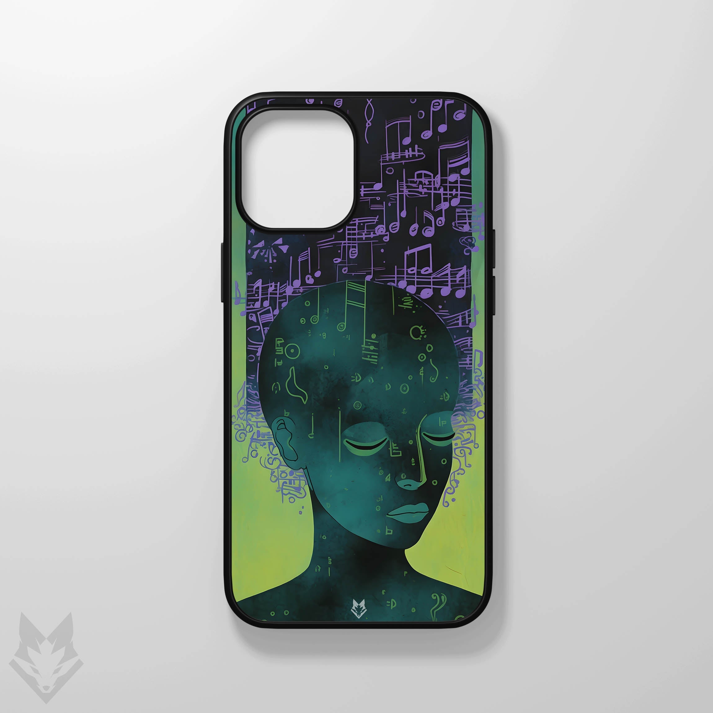 Tempered Glass Glossy iPhone Case Eclipse Echoes – Vulpa Design