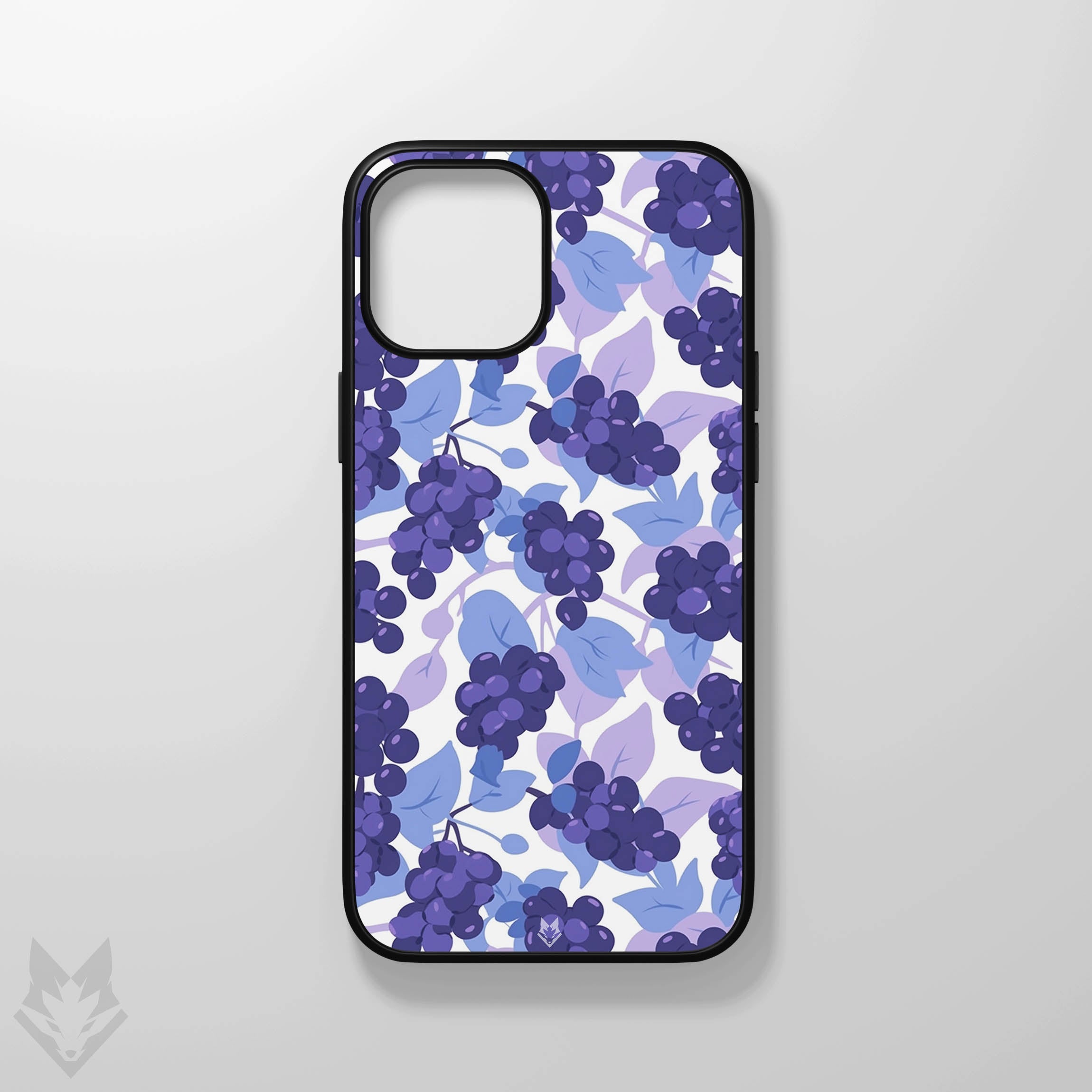 Tempered Glass Glossy iPhone Case Fruits Grapes – Vulpa Design