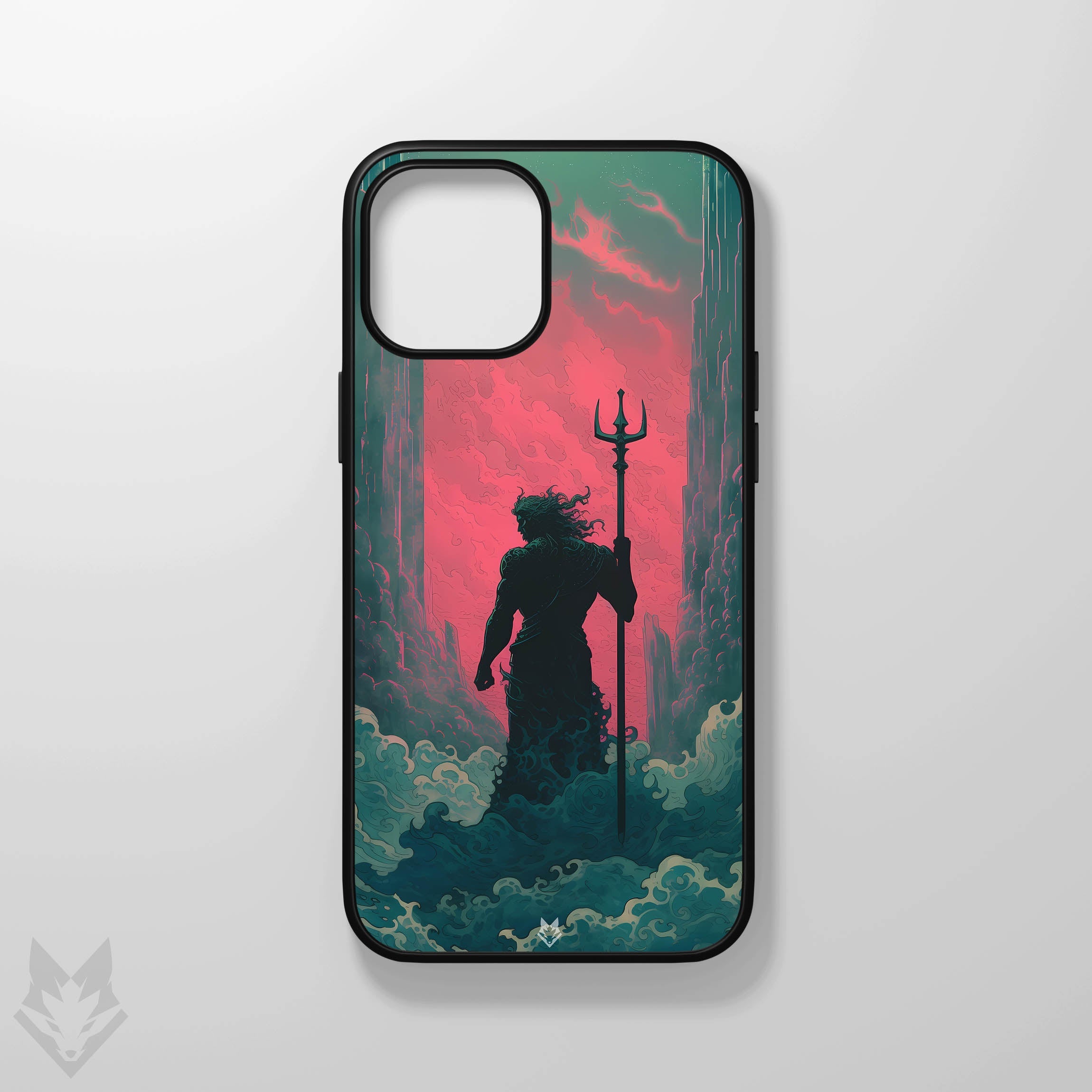 Tempered Glass Glossy iPhone Case Mythos Poseidon – Vulpa Design